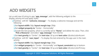 Create New Android Activity | PPTX