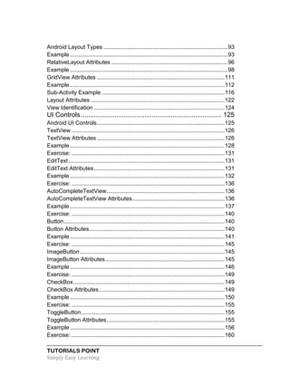 Android tutorial points | PDF
