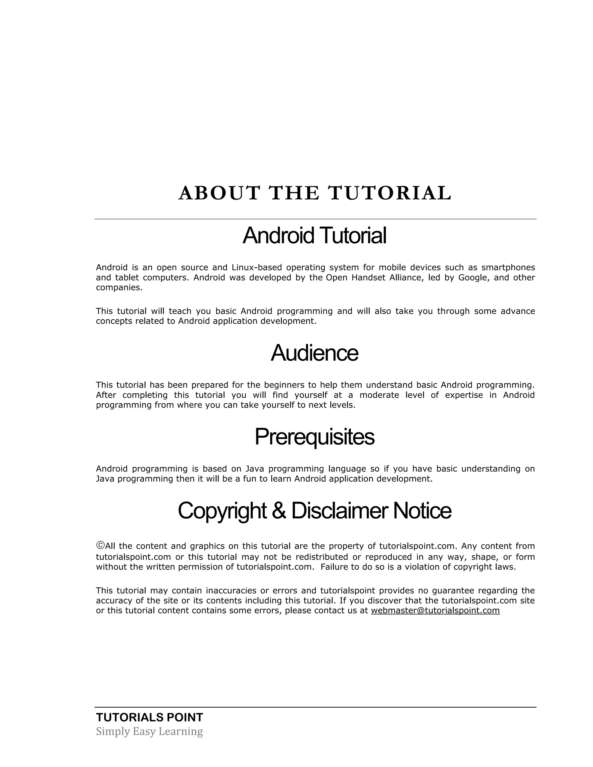 Android tutorial | PDF