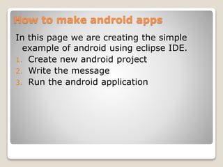 Get an Android tutorial for beginners | PPT