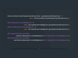 Android TV: Building apps with Google’s Leanback Library | PPT