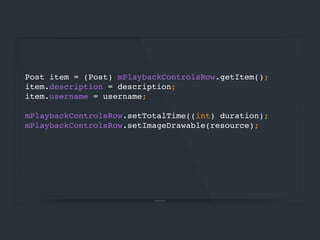 Android TV: Building apps with Google’s Leanback Library | PPT