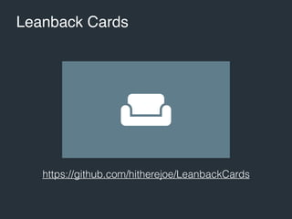 Android TV: Building apps with Google’s Leanback Library | PPT