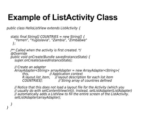 Android ui adapter | PDF | Operating Systems | Computer Software and Applications