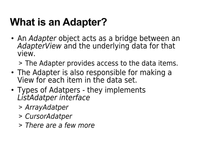 Android ui adapter | PPT