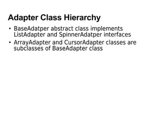 Android ui adapter | PDF | Operating Systems | Computer Software and Applications