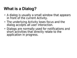 Android ui dialog | PDF