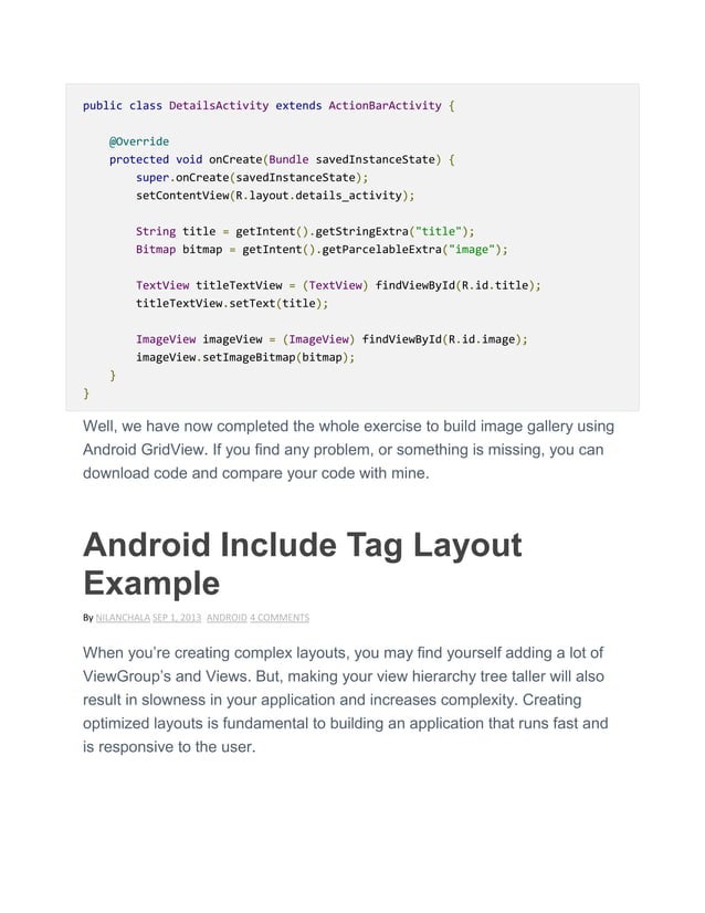 Android ui layouts ,cntls,webservices examples codes | PDF