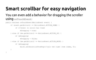 Android ui tips & tricks | PPT