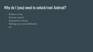Android unlocking and rooting | PPTX