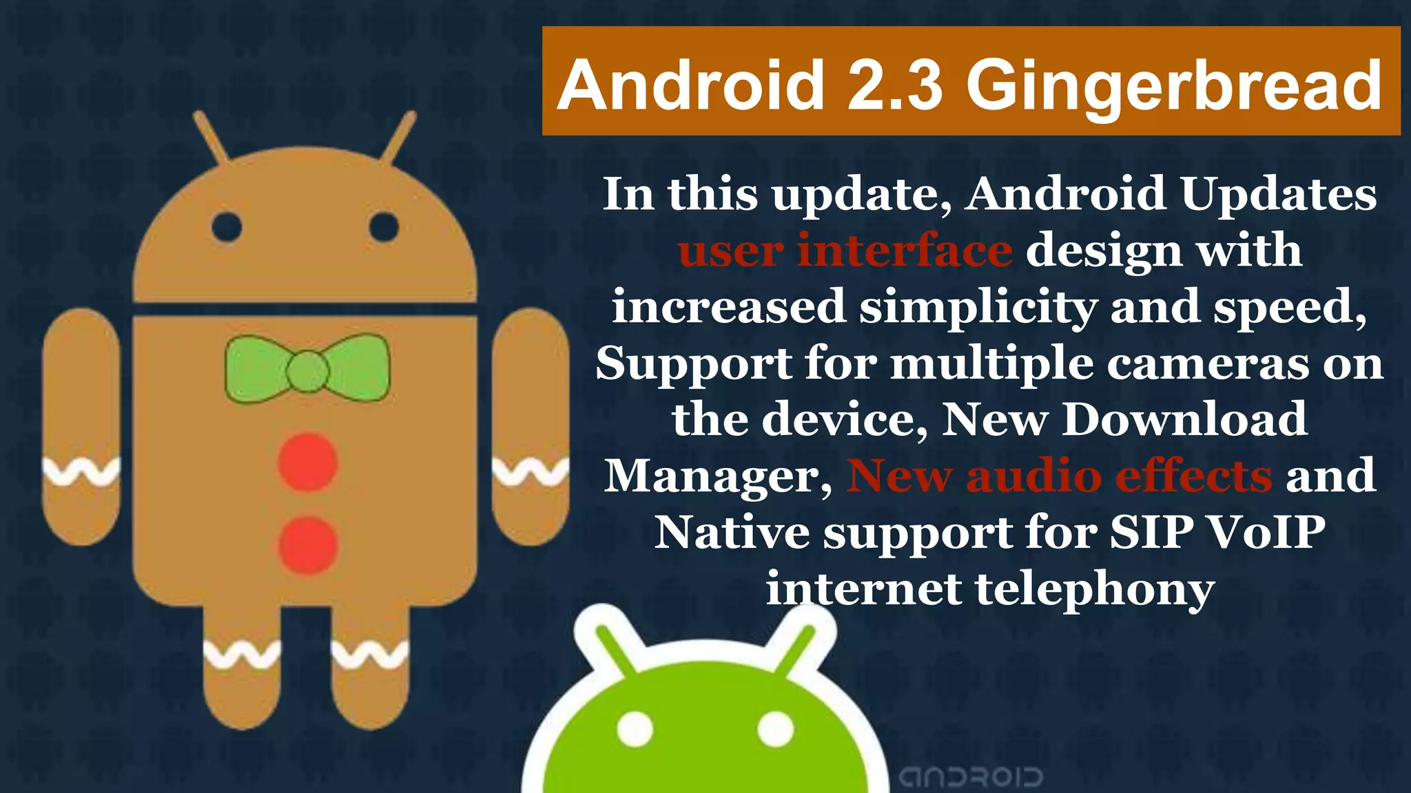 Evolution of Android Version and their Features | PPT