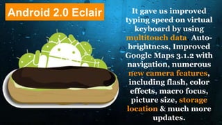 Evolution of Android Version and their Features | PPT