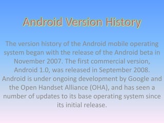 Android Version History | PPT