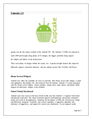 Android versions | DOCX