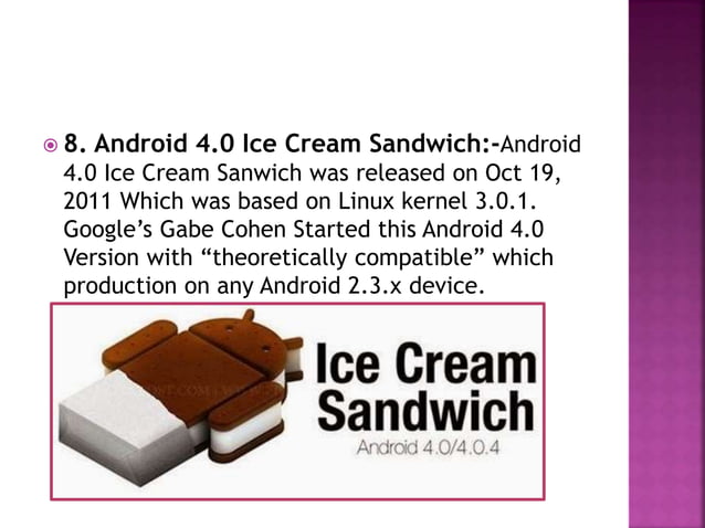 Android versions | PPT