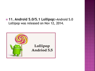 Android versions | PPTX