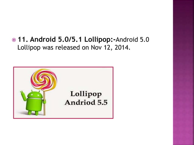 Android versions | PPT