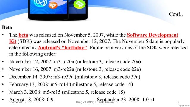 Android versions A to L | PPT