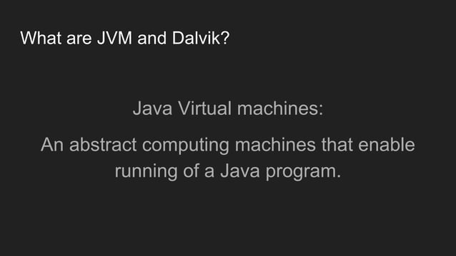 Android virtual machine internals | PPT