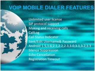 Android voip mobile dialer | PPT