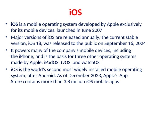 Android vs iOS comparison, Advantages and Disadvantages | PPTX