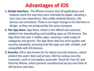 Android vs iOS comparison, Advantages and Disadvantages | PPTX