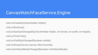Android wear - watch face | PPT | Free Download