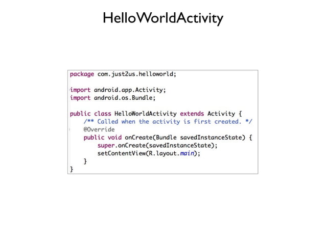 Android Workshop | PPT