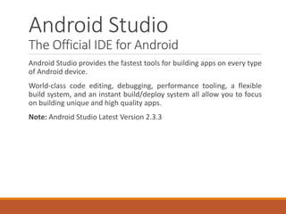 android studio | PPT