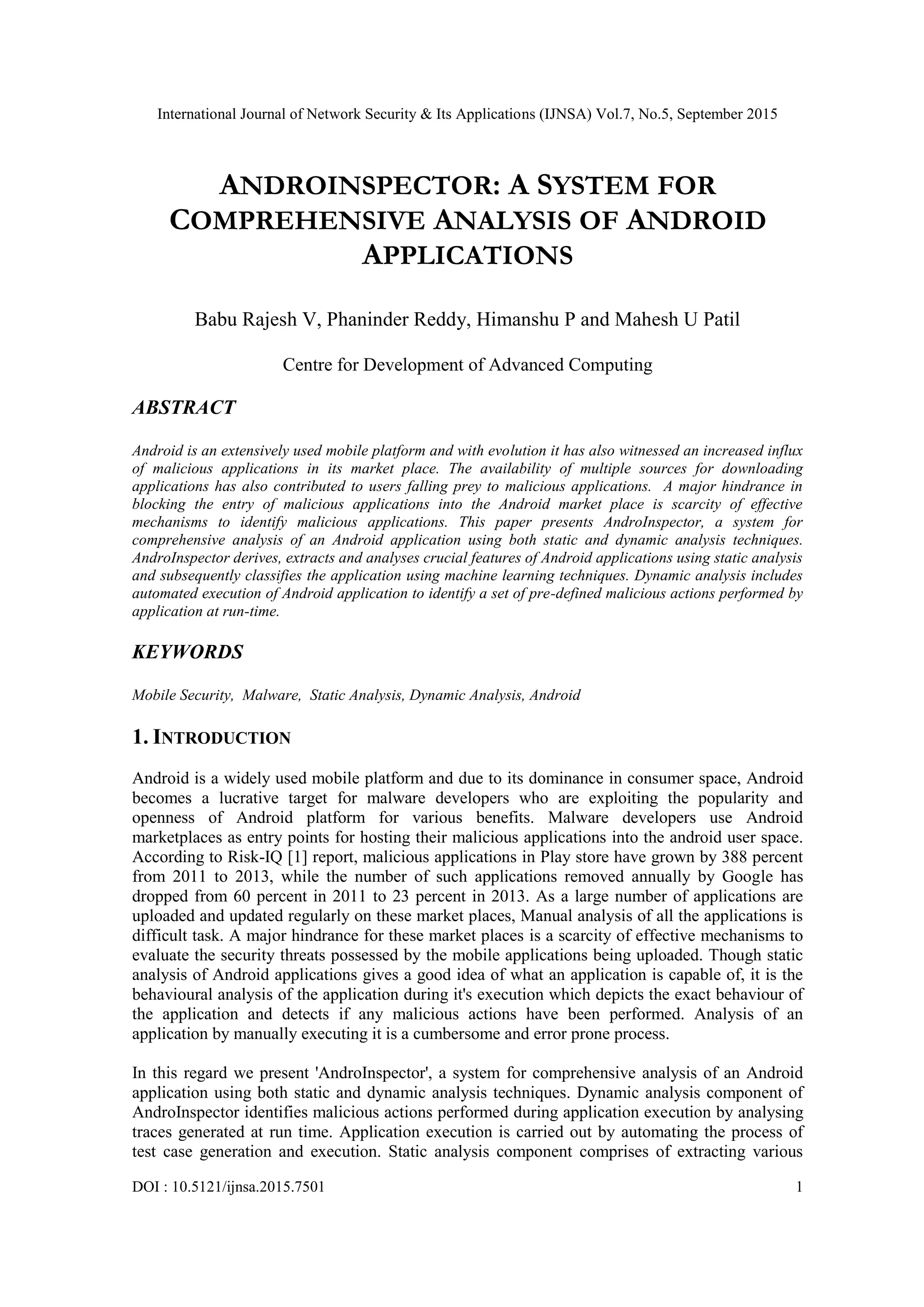 Androinspector a system for | PDF