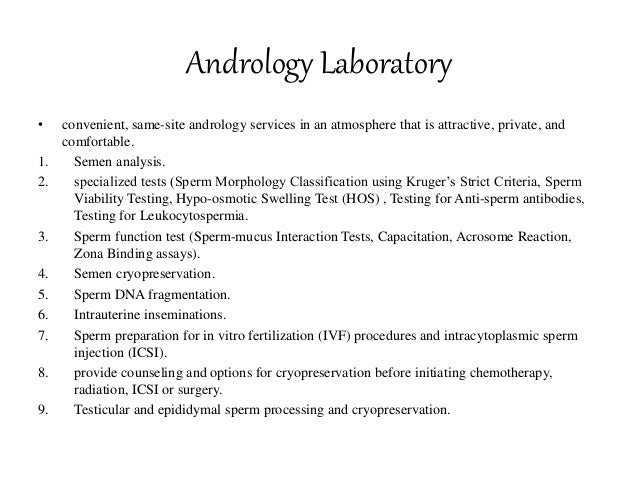 Andrology lab