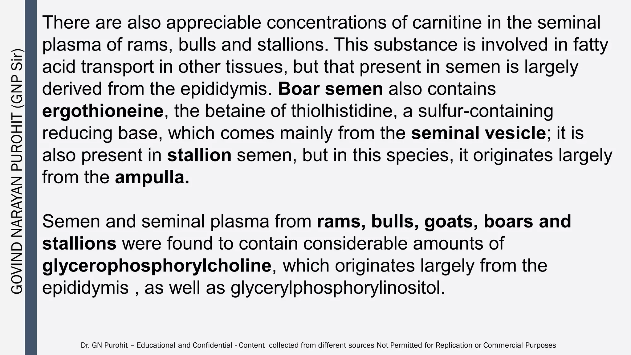 Andrology lecture 14 semen and its composition in male animals (1) | PDF