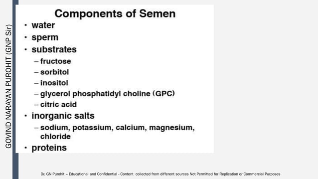 Andrology lecture 14 semen and its composition in male animals (1) | PDF