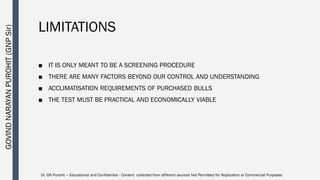 Andrology lecture 15 Breeding soundness evaluation of bulls | PDF