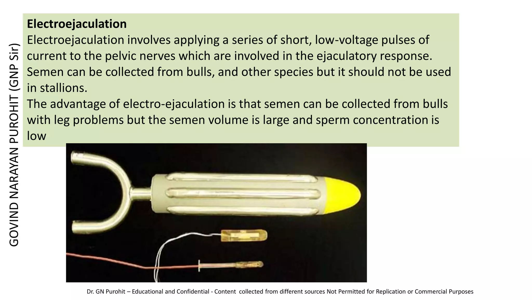 Andrology lecture 16 Semen collection from male animals and its ...