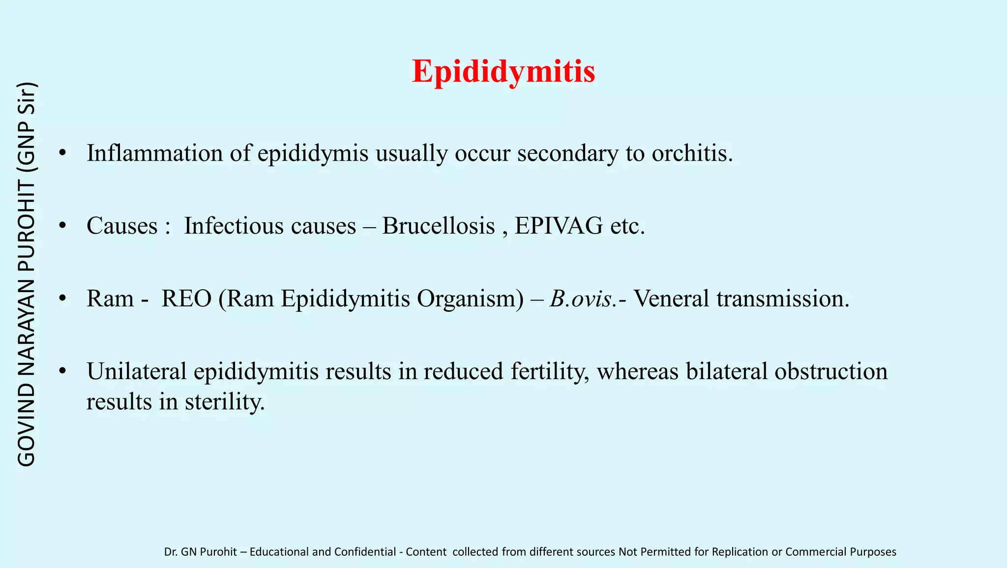 Andrology lecture 19 impotentia generandi part 2 | PDF