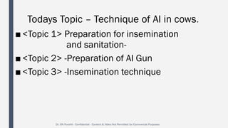 Andrology lecture 1 Technique of Artificial insemination in cattle | PDF