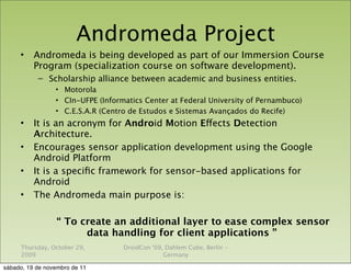 Andromeda: An Android Framework for Sensor-based Applications | PDF ...