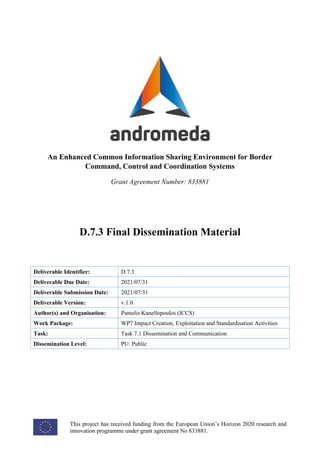 ANDROMEDA D.7.3 Final Dissemination Material | PDF