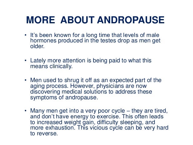 What is Andropause?