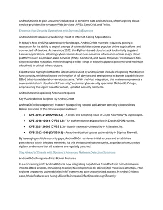 AndroxGh0st Malware Exploits Critical Vulnerabilities.pdf | Cloud Computing | Internet