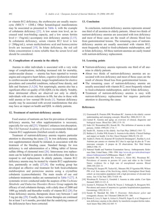 Update of nutrient-deficiency anemia in elderly patients | PDF