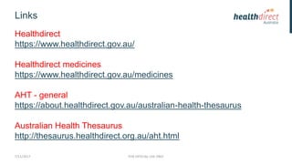 The Australian Health Thesaurus | PPTX