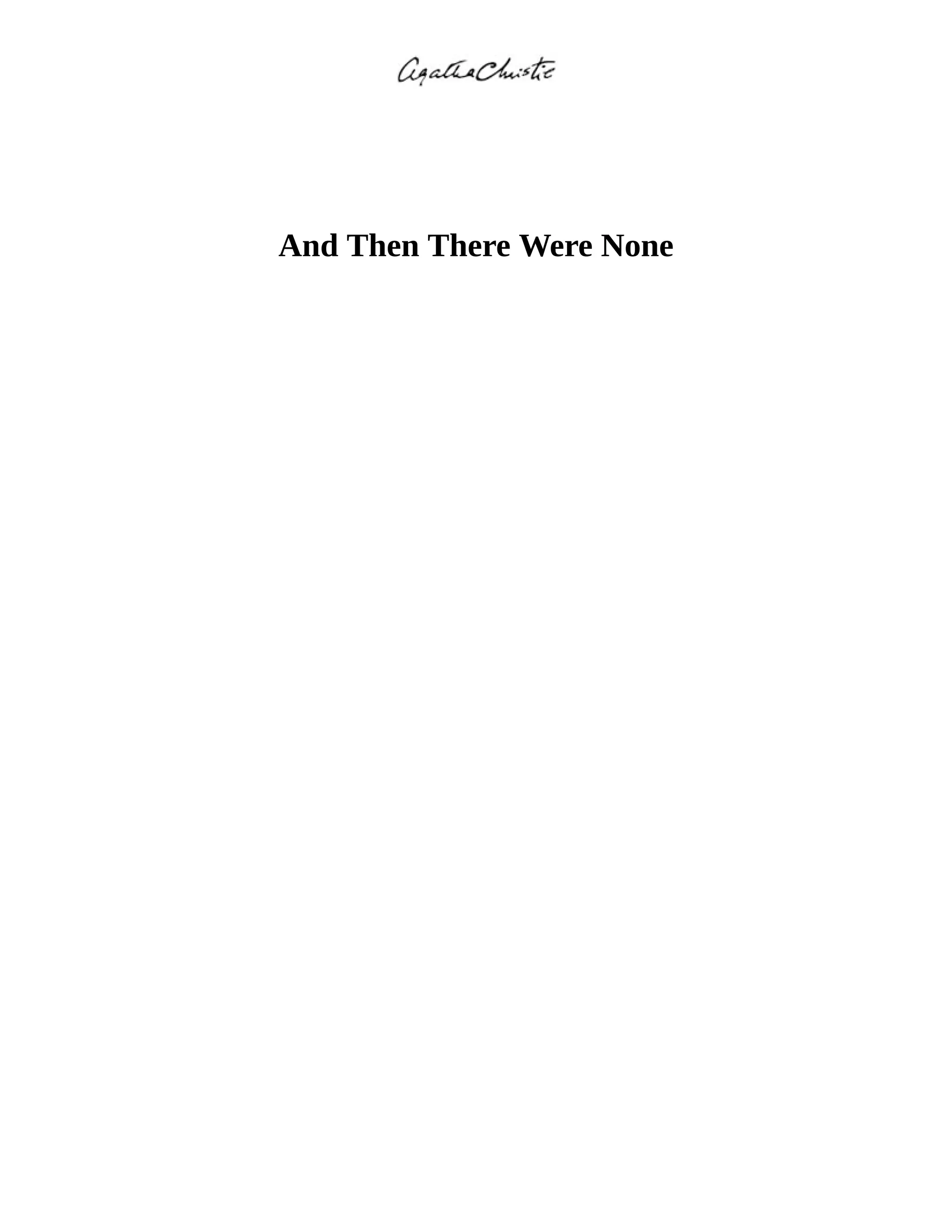 And Then There Were None | PDF