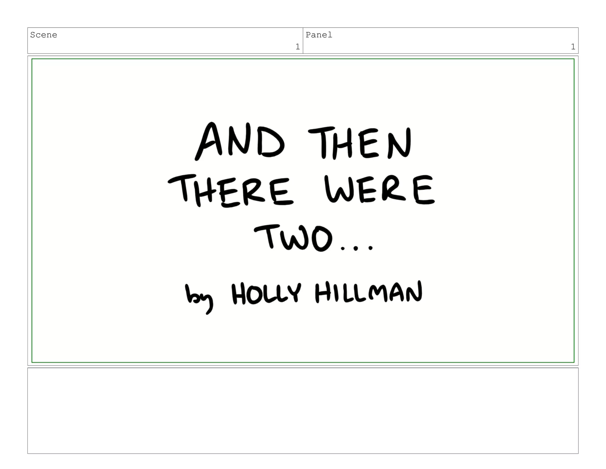 "And Then There Were Two" Storyboards | PPT