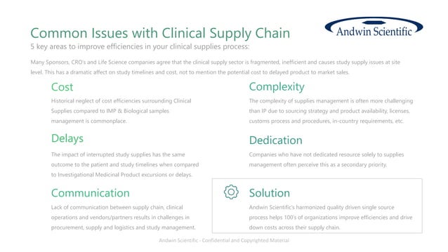 Andwin Clinical Supplies Management | PDF