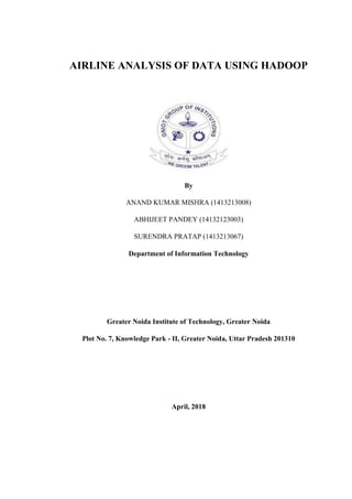 Airline Analysis of Data Using Hadoop | PDF