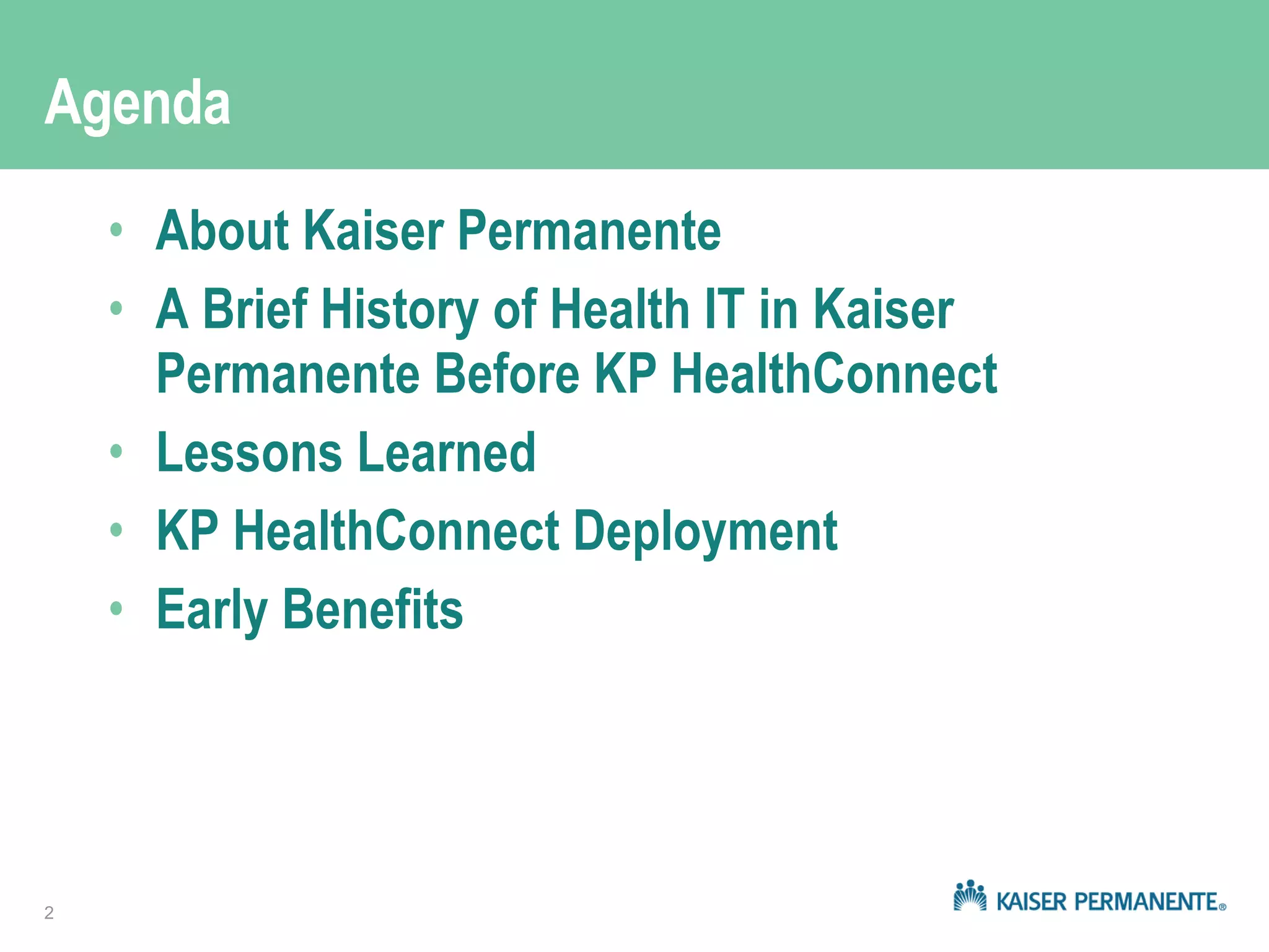 Health IT at Kaiser Permanente | PPT
