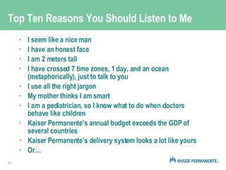 Health IT at Kaiser Permanente | PPT