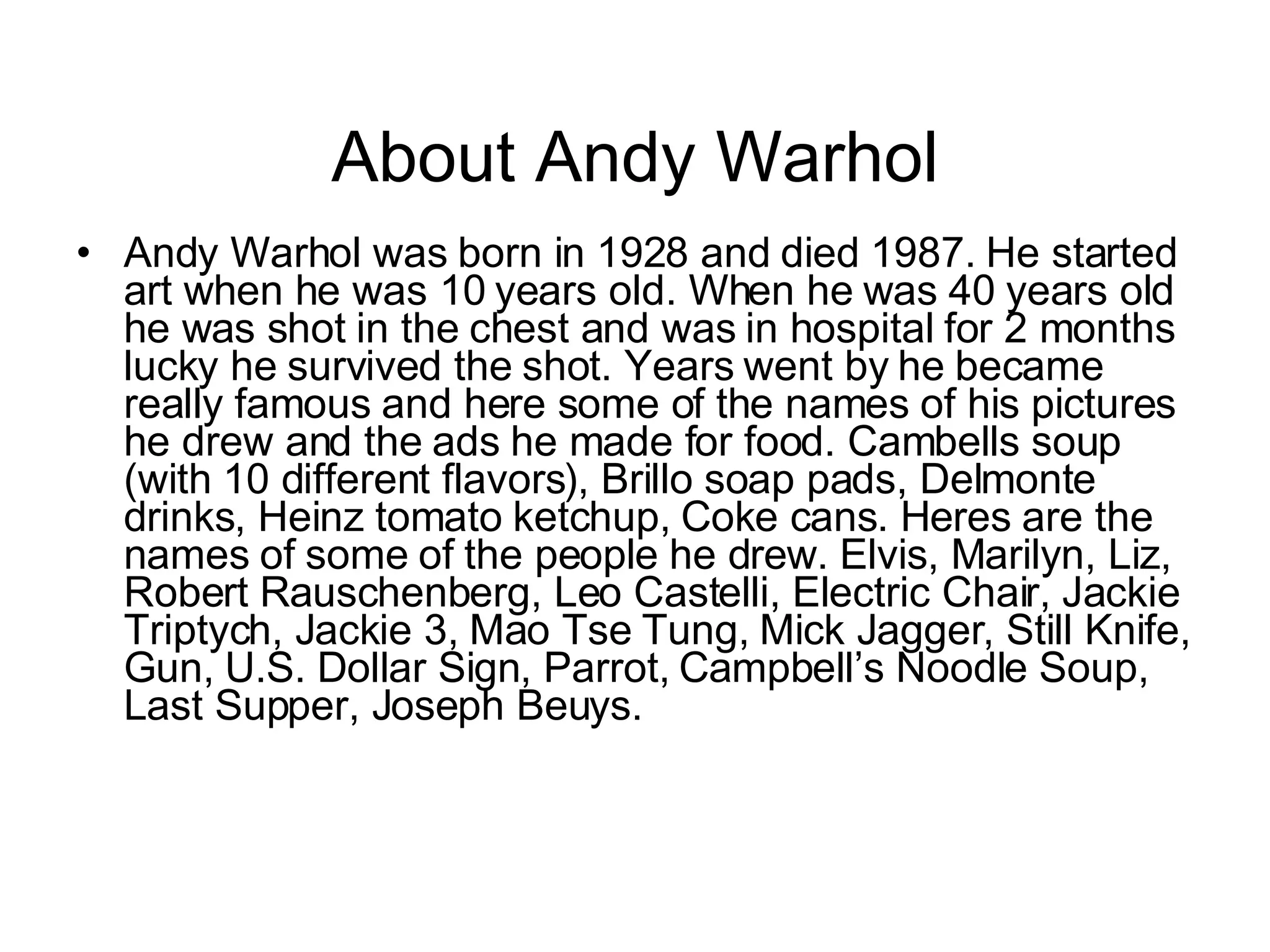 Andy Warhol | PPT